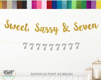 Sweet Seven Party Decorations - Etsy