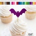 Bat Cupcake Toppers Halloween Cupcake Toppers Halloween | Etsy