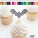 Bat Cupcake Toppers Halloween Cupcake Toppers Halloween | Etsy