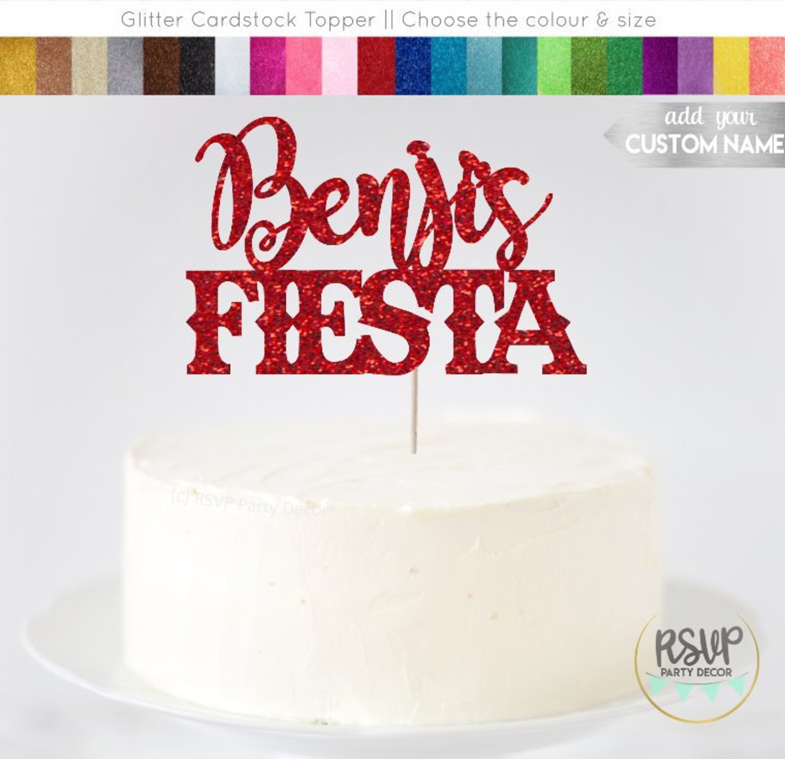 Custom Fiesta Cake Topper, Fiesta Party Decorations, Taco Themed ...