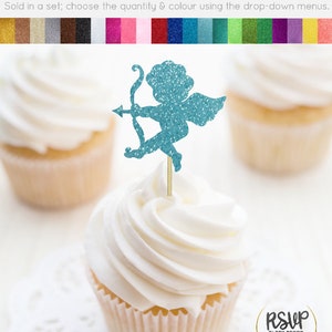 Cupid Cupcake Toppers, Valentine's Day Cupcake Toppers, Heaven Sent ...