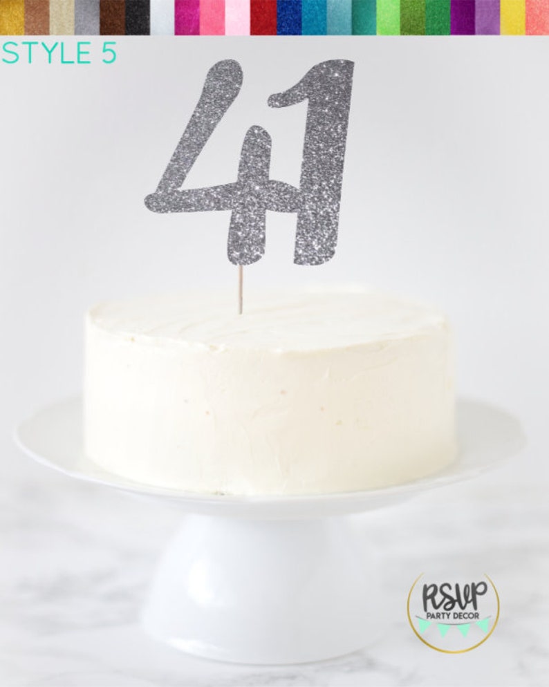 Forty One Cake Topper 41 Cake Topper Fortyone Cake Topper | Etsy