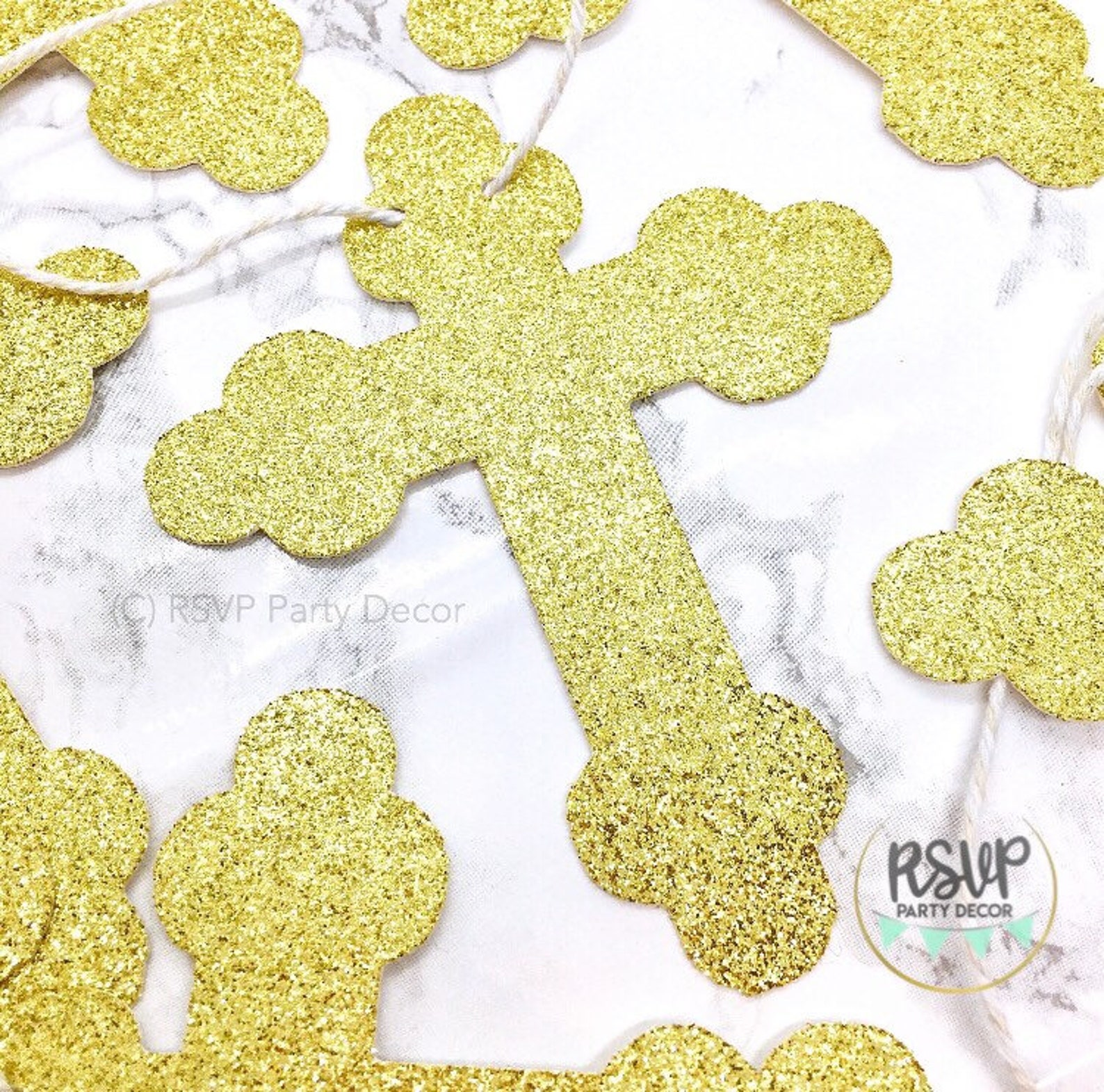 Cross Garland Glitter Cross Banner Glitter Cross Bunting - Etsy