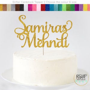 Custom Mehndi Cake Topper, Mehndi Party Decorations, Desi Wedding Cake ...