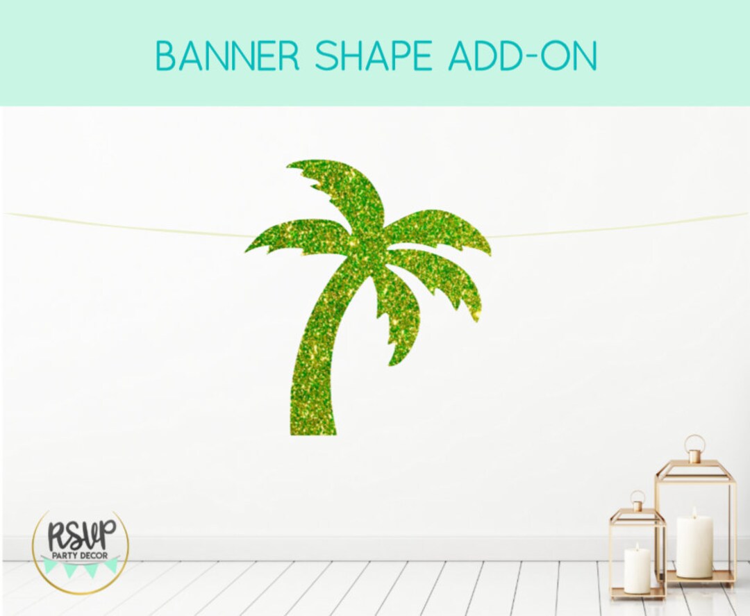 Palm Tree // Banner Shape Add-on - Etsy