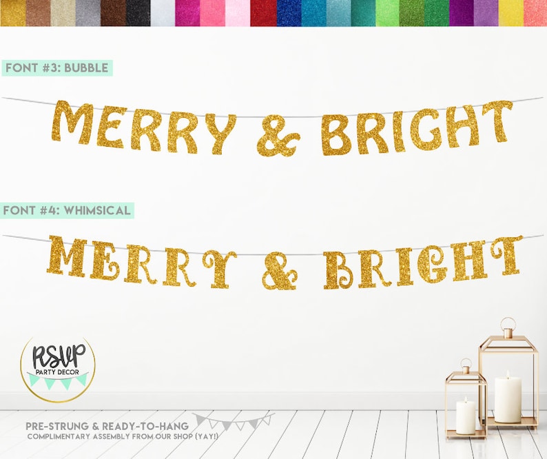 Merry & Bright Banner Merry and Bright Sign Be Merry Banner | Etsy