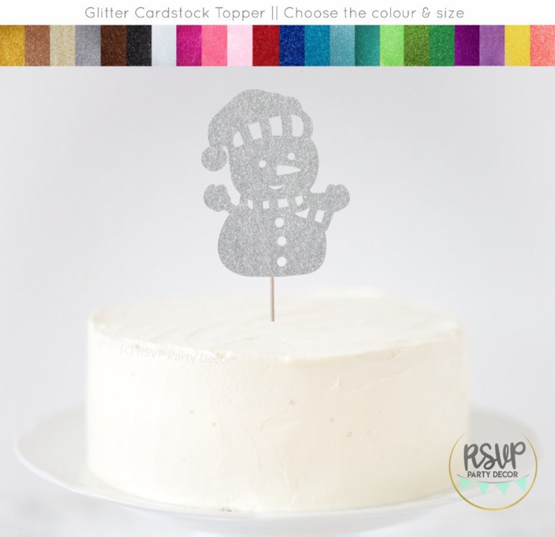 Snowman Cake Topper, Snowman Themed Party Decor, Winter Cake Topper ...
