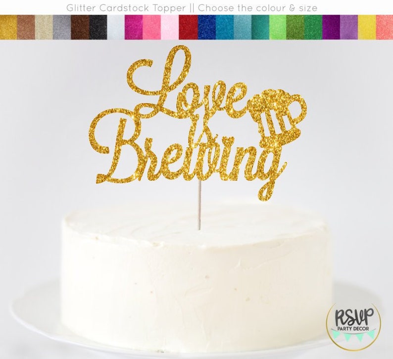Love is Brewing Cake Topper Love is Brewing Sign Beer Bridal - Etsy