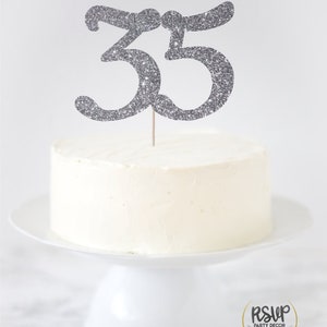 Thirty Five Cake Topper, 35 Cake Topper, Thirtyfive Cake Topper, Thirty ...