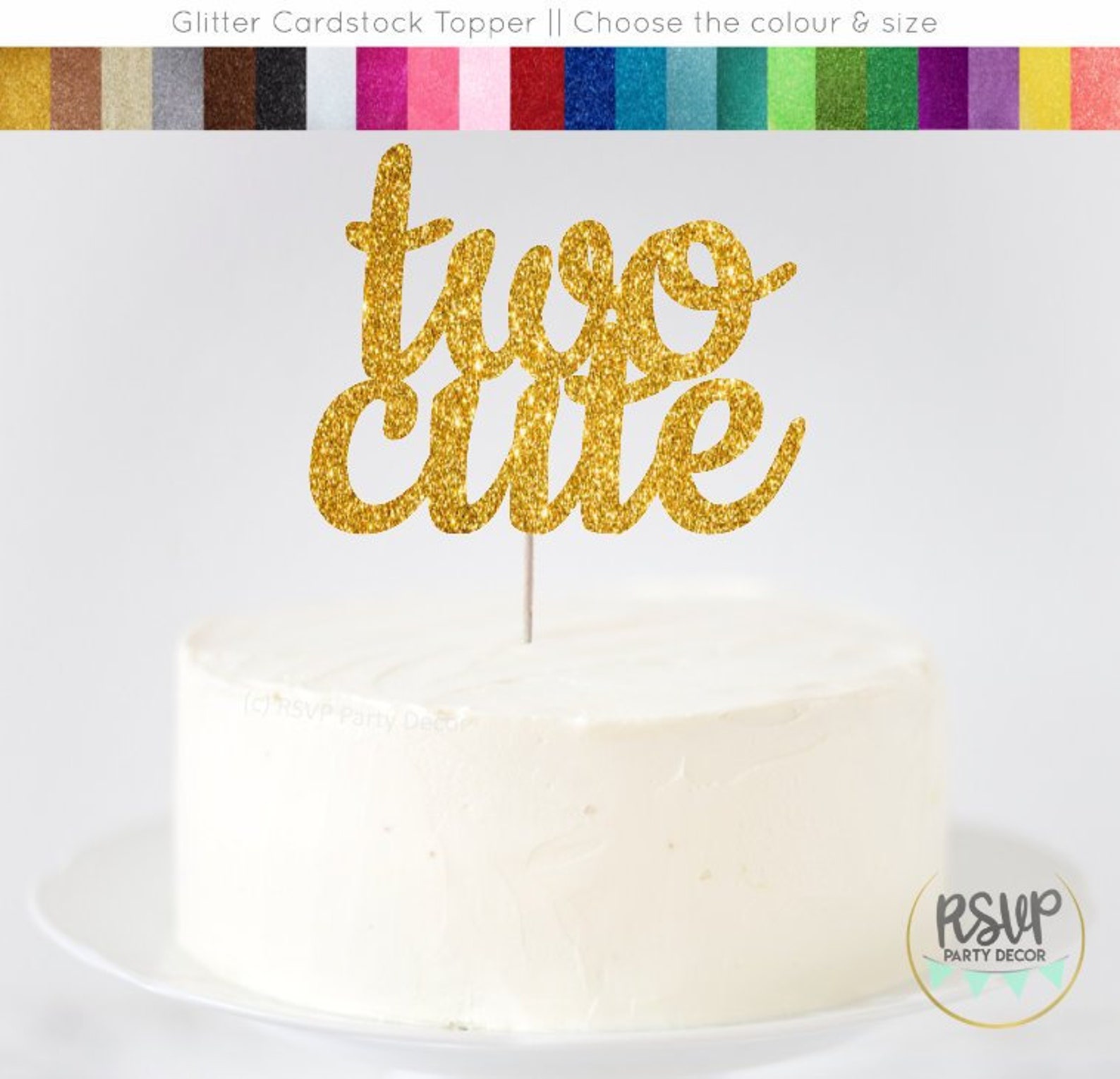 Two Cute Cake Topper Two Cake Topper 2nd Birthday Cake - Etsy