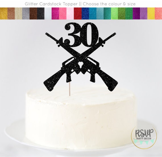 Custom Rifle Cake Topper, Hunter Birthday Party Decorations, Hunting ...