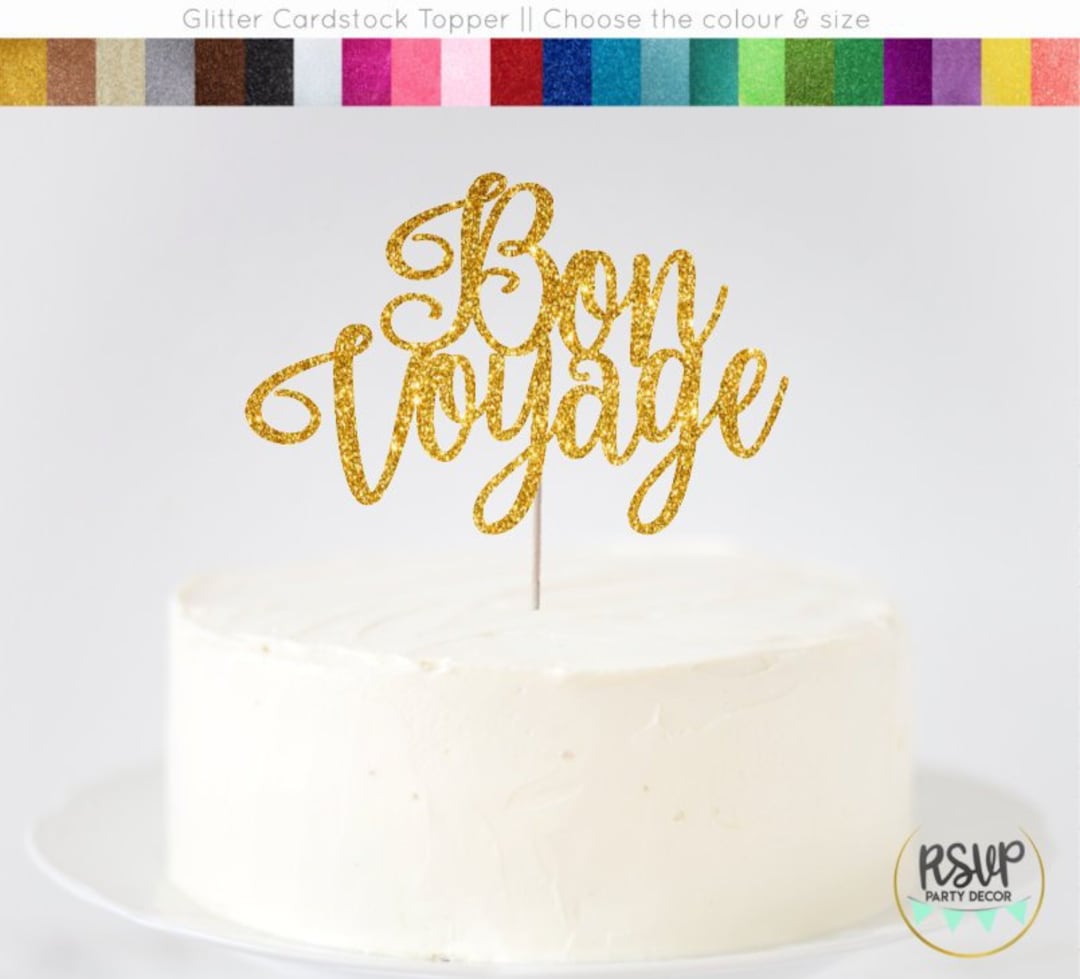 Bon Voyage Cake Topper, Going Away Party Decor, Farewell Cake Topper ...