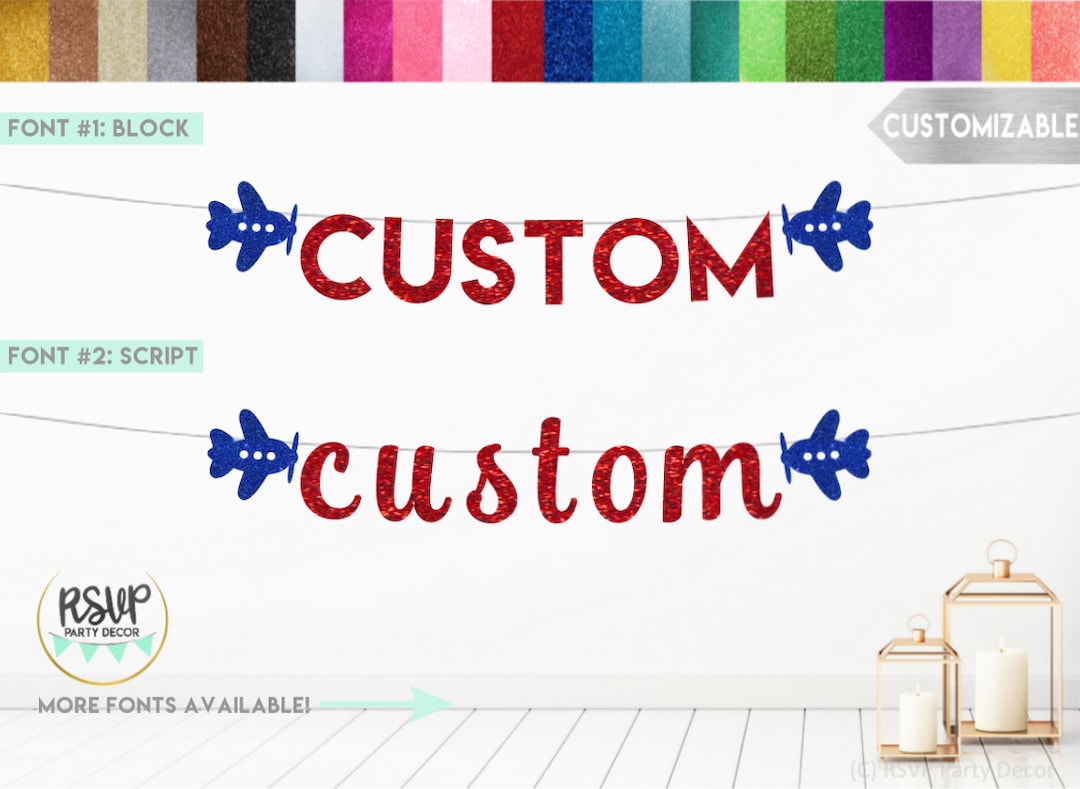 Custom Airplane Banner, Plane Themed Party Decorations, Time Flies ...