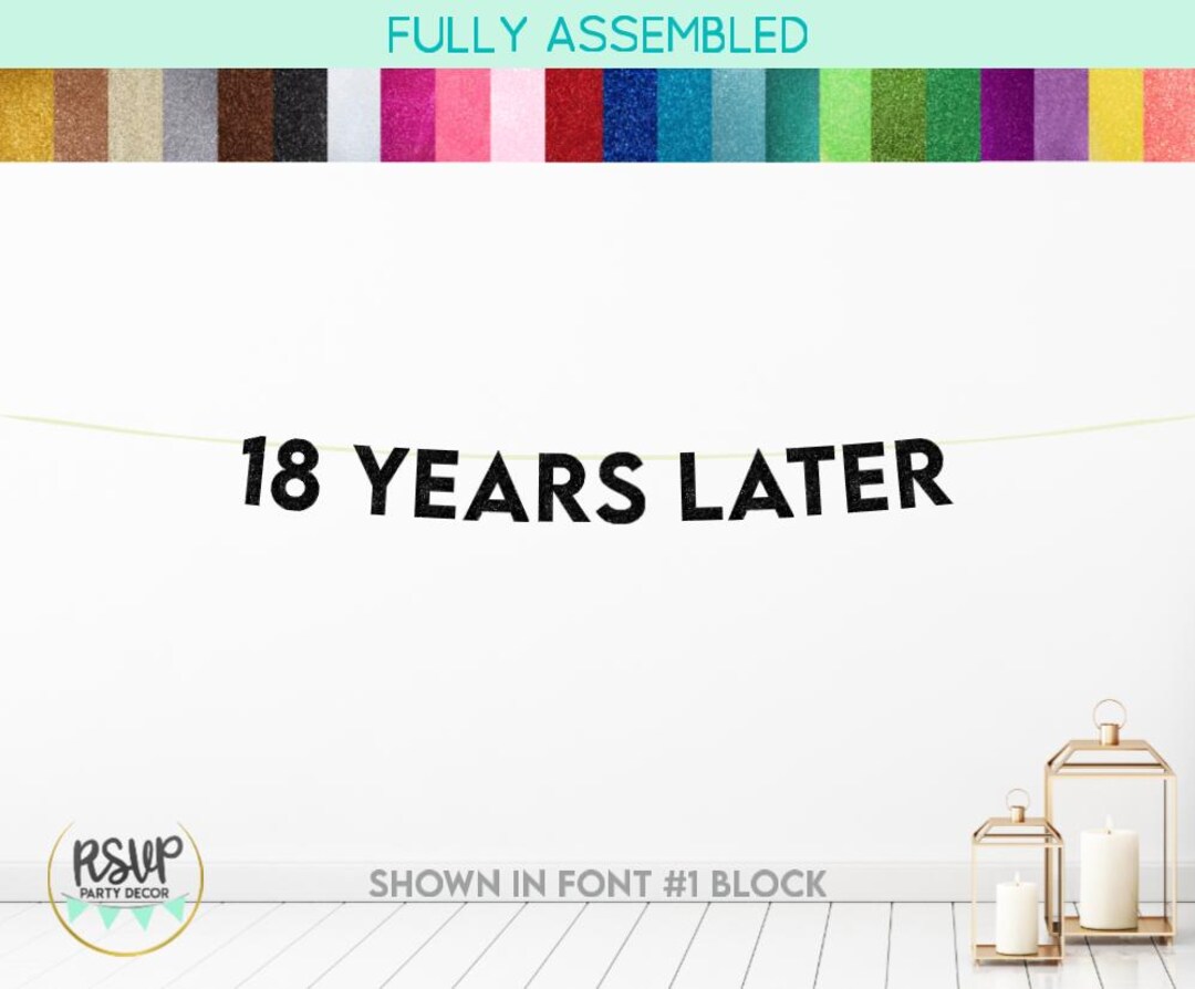 CUSTOM AGE Years Later Banner, Funny Birthday Banner, Custom Year ...