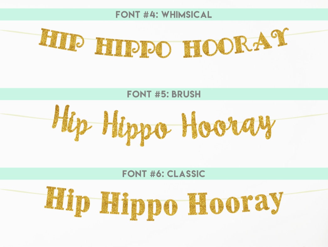 Hip Hippo Hooray Banner, Hippo Garland, Hippo Birthday Party Decor ...
