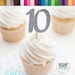 Number 10 Cupcake Toppers, Ten Food Picks, 10th Birthday Decorations ...
