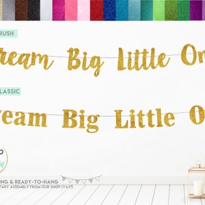Dream Big Little One Banner, Dream Big Little One Sign, Baby Shower ...