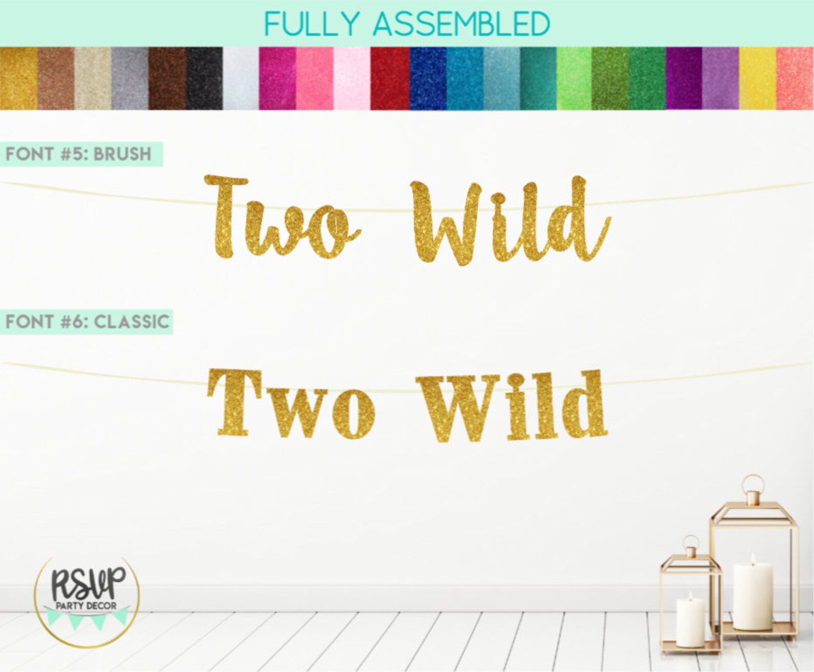 Two Wild Banner 2nd Birthday Party Decor Jungle 2nd Party | Etsy