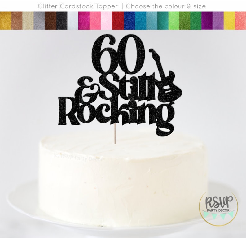 Custom Age Still Rocking Cake Topper Music Birthday Party - Etsy