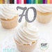 Number 70 Cupcake Toppers, Seventy Food Picks, 70th Birthday ...