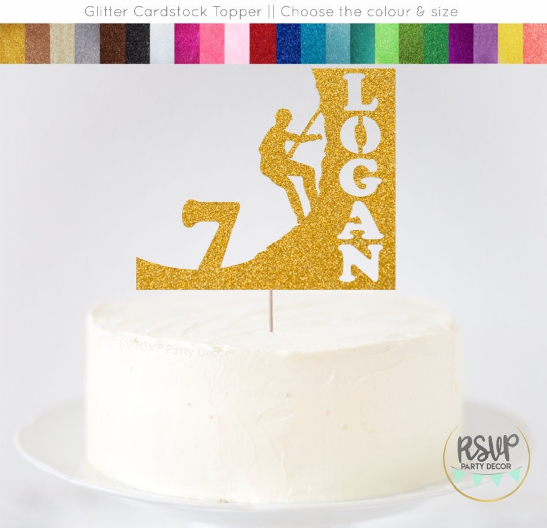 Custom Rock Climbing Cake Topper, Rock Climber Birthday Party ...
