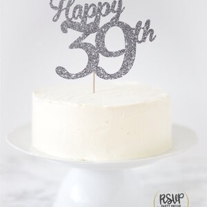 Thirty Nine Cake Topper, 39 Cake Topper, Thirtynine Cake Topper, Thirty ...