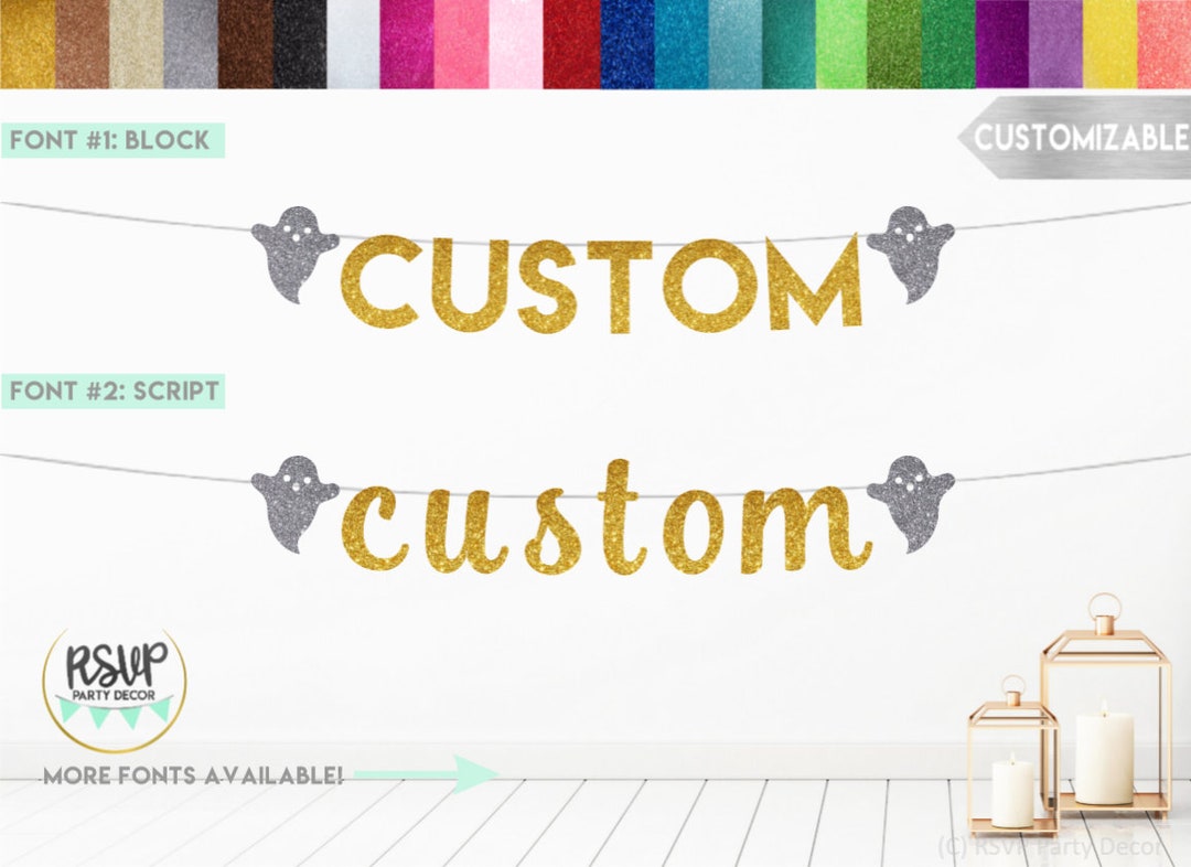 Custom Ghost Banner, Halloween Themed Party Decorations, Halloween ...