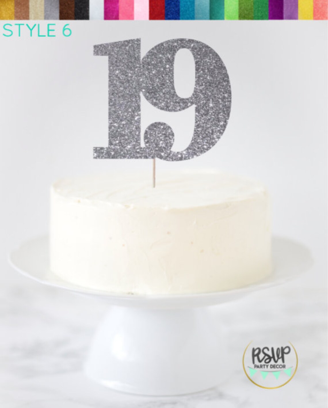 Nineteen Topper 19 Cake Topper Happy 19th Cake Topper 19th - Etsy Canada