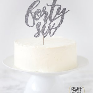 Forty Six Cake Topper, 46 Cake Topper, Fortysix Cake Topper, Forty-six ...