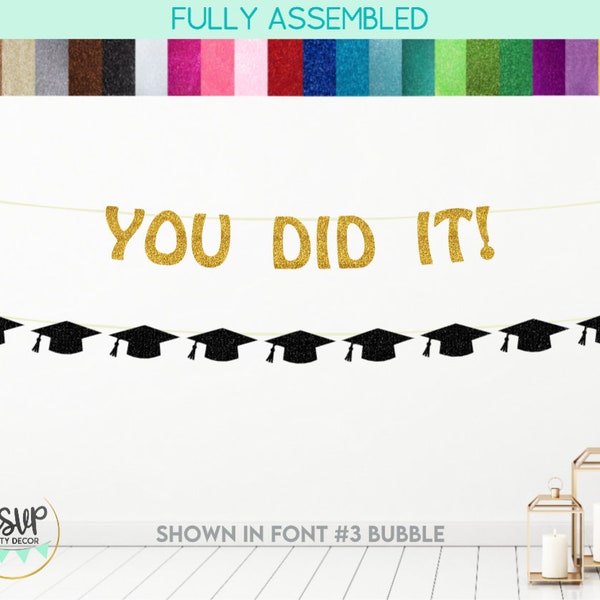 You Did It Banner - Etsy