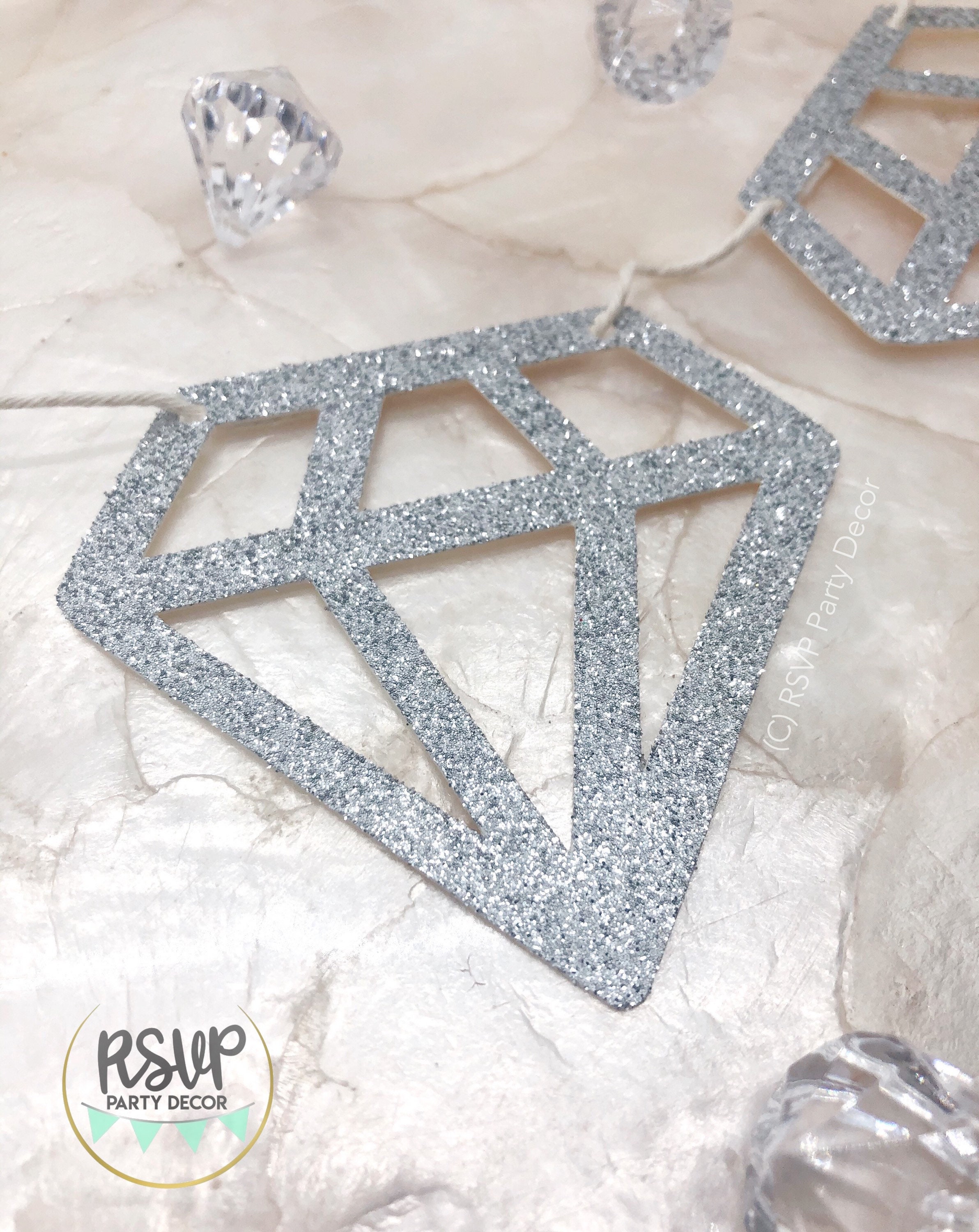 Diamond Garland Glitter Diamond Banner Bachelorette Party - Etsy