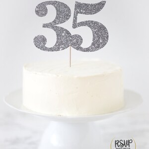 Thirty Five Cake Topper, 35 Cake Topper, Thirtyfive Cake Topper, Thirty ...