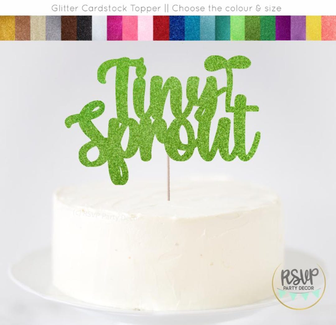 Tiny Sprout Cake Topper, Farmers Market Baby Shower Cake Topper ...