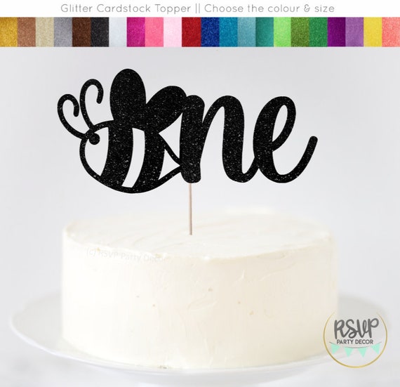 Bee One Cake Topper, Bee 1st Birthday Decorations, Honey Bee 1st ...