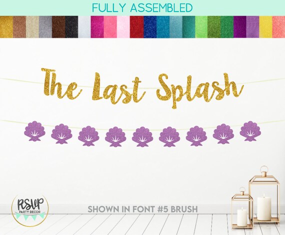 The Last Splash Banner Shell Garland Beach Bachelorette | Etsy