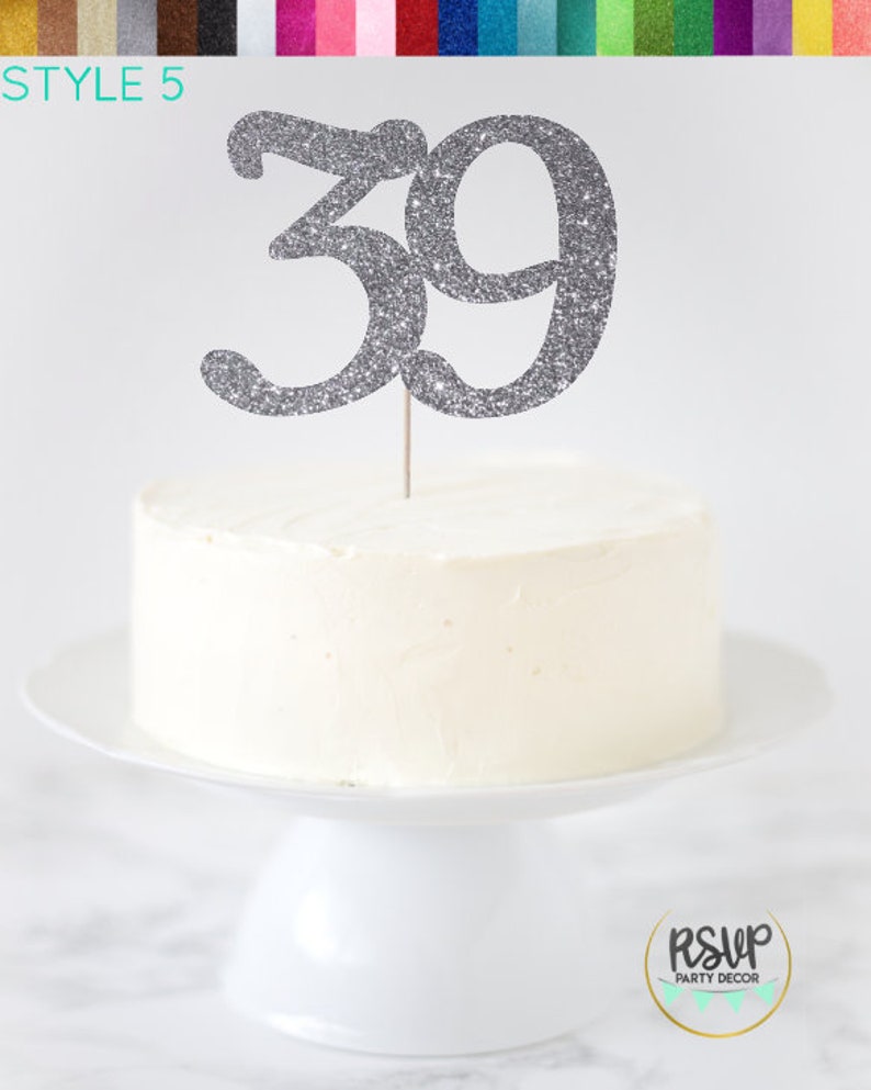 Thirty Nine Cake Topper 39 Cake Topper Thirtynine Cake | Etsy