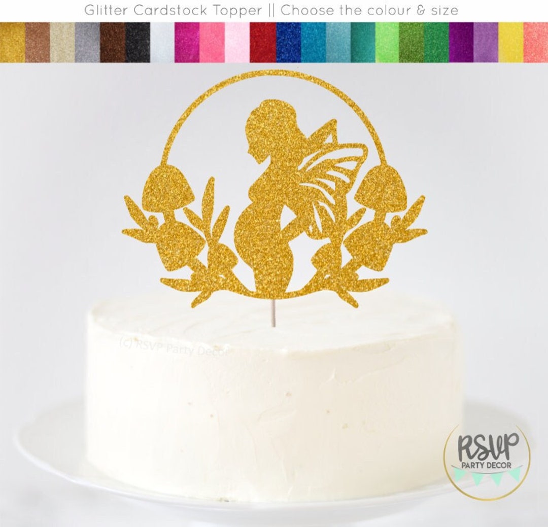 Pregnant Fairy Cake Topper, Fairy Baby Shower Cake Topper, Secret ...