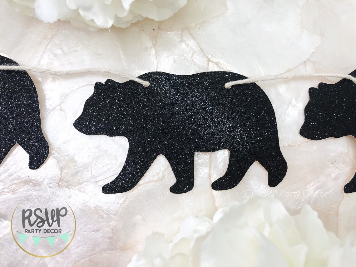 Bear Garland, Bear Banner, Lumberjack Themed Party, Woodland Party ...