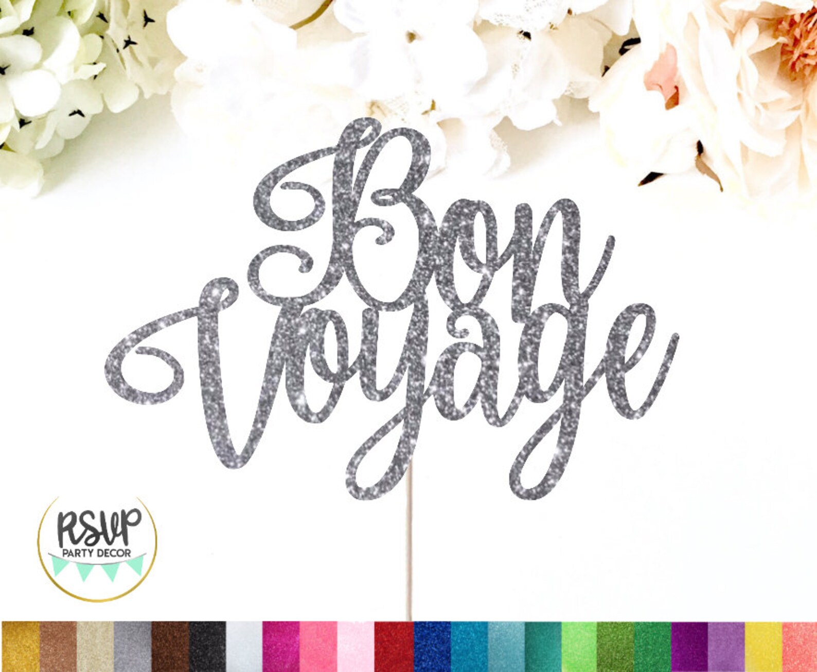 Bon Voyage Cake Topper, Going Away Party Decor, Farewell Cake Topper ...