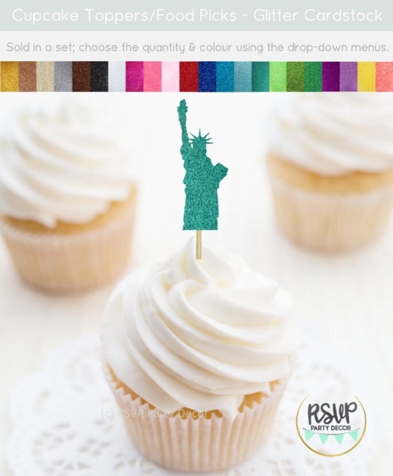 Statue of Liberty Cupcake Toppers New York Food Picks NYC | Etsy