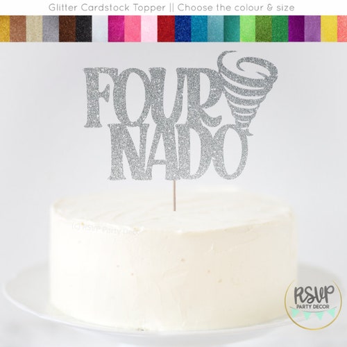 Fournado Cake Topper Four Nado Fourth Birthday Cake Topper - Etsy