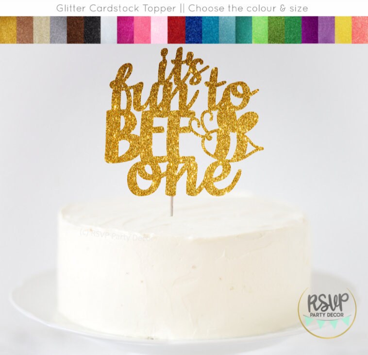 It's Fun to BEE One Cake Topper, Bee Themed Party Decorations, Honey ...