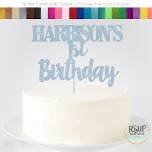 Custom Cake Topper in Mixed Font, Personalized Name Cake Topper, Block ...