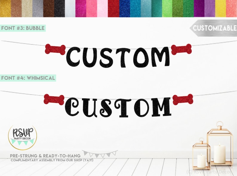 Custom Dog Bone Banner Puppy Themed Party Decorations Puppy - Etsy