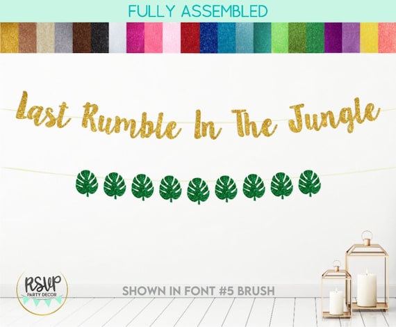 Last Rumble in the Jungle Banner Monstera Leaf Garland - Etsy