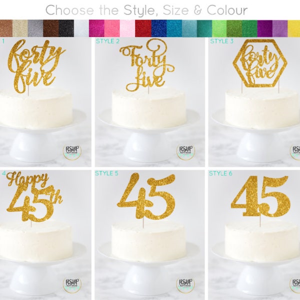 45th Birthday Cake - Etsy