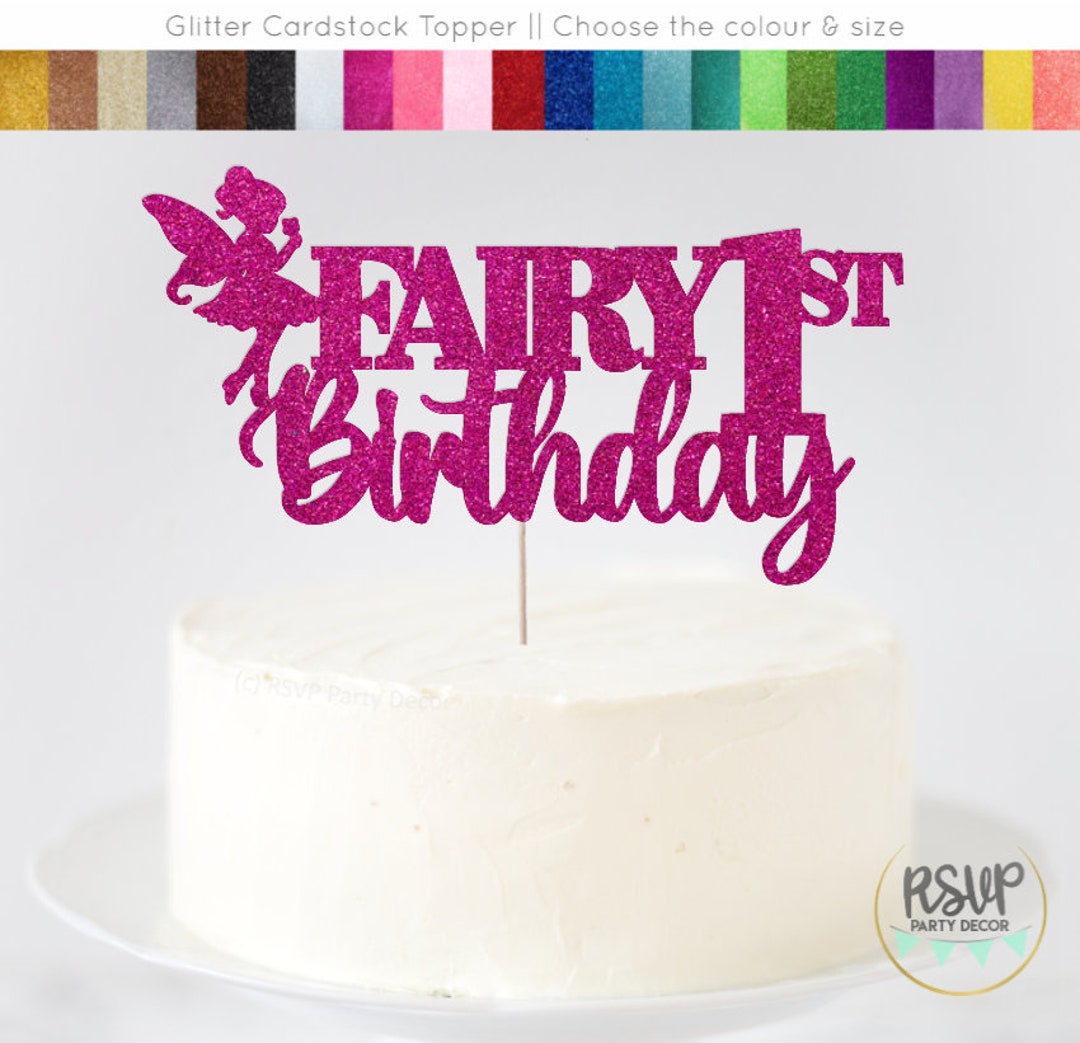 Fairy 1st Cake Topper, Fairy First Birthday Cake Topper, Fairy 1st ...