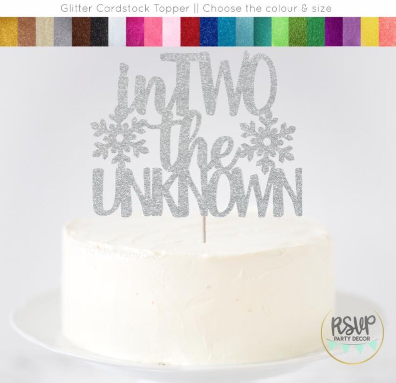 In TWO the Unknown Cake Topper, Winter Themed Birthday Party ...