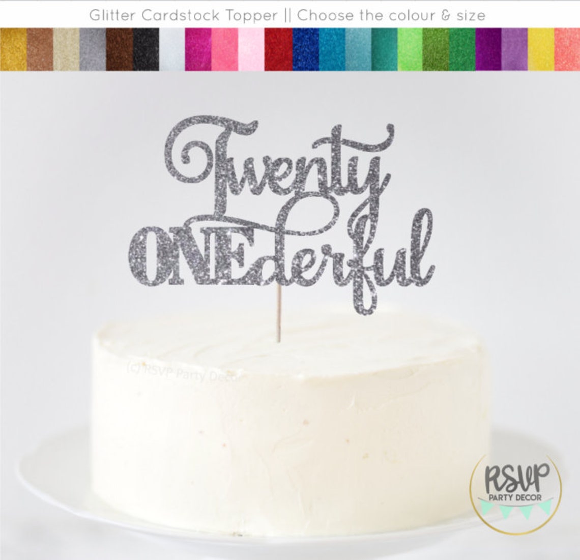 Twenty Onederful Cake Topper 21st Birthday Cake Topper | Etsy