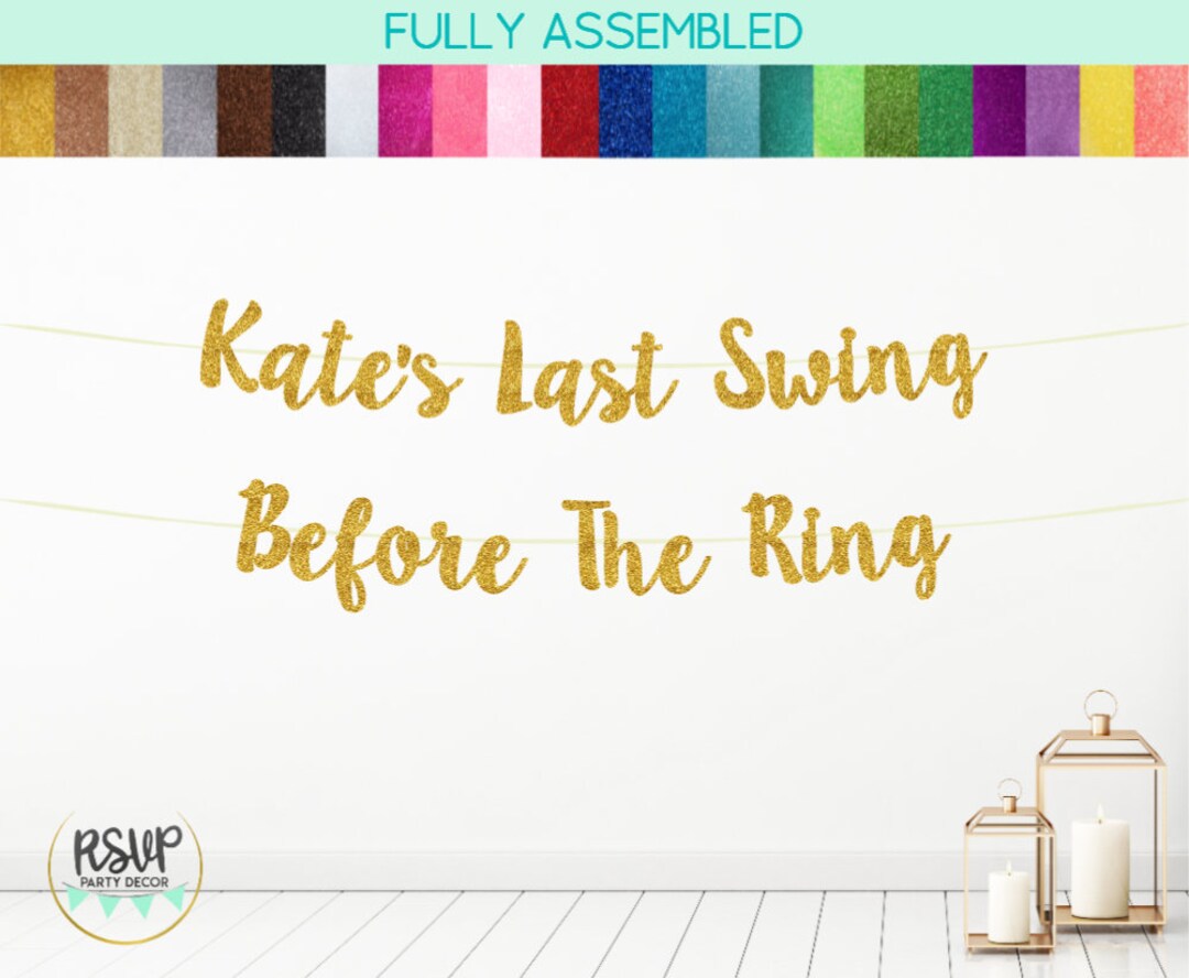 Custom Last Swing Before the Ring Banner, Golf Bachelorette Decorations ...